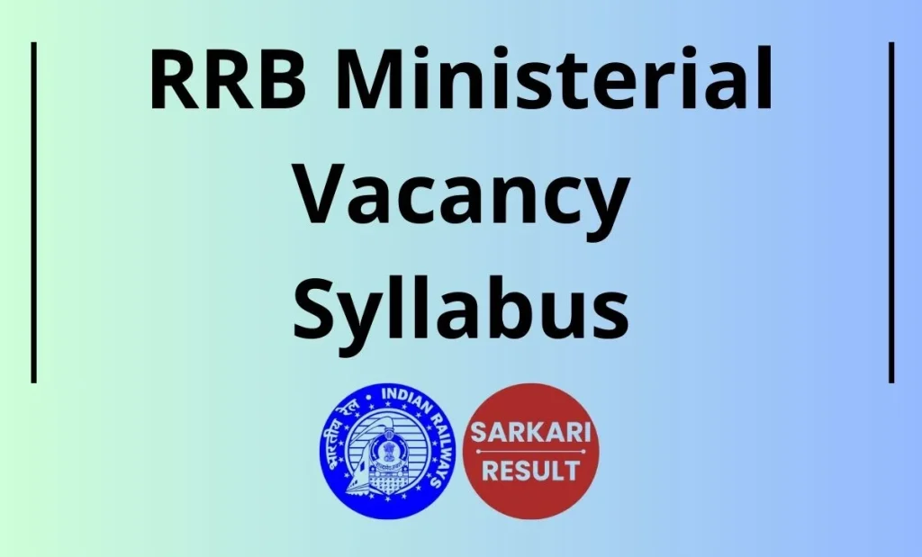 RRB Ministerial & Isolated Categories Syllabus 2026, Check MI CBT ...